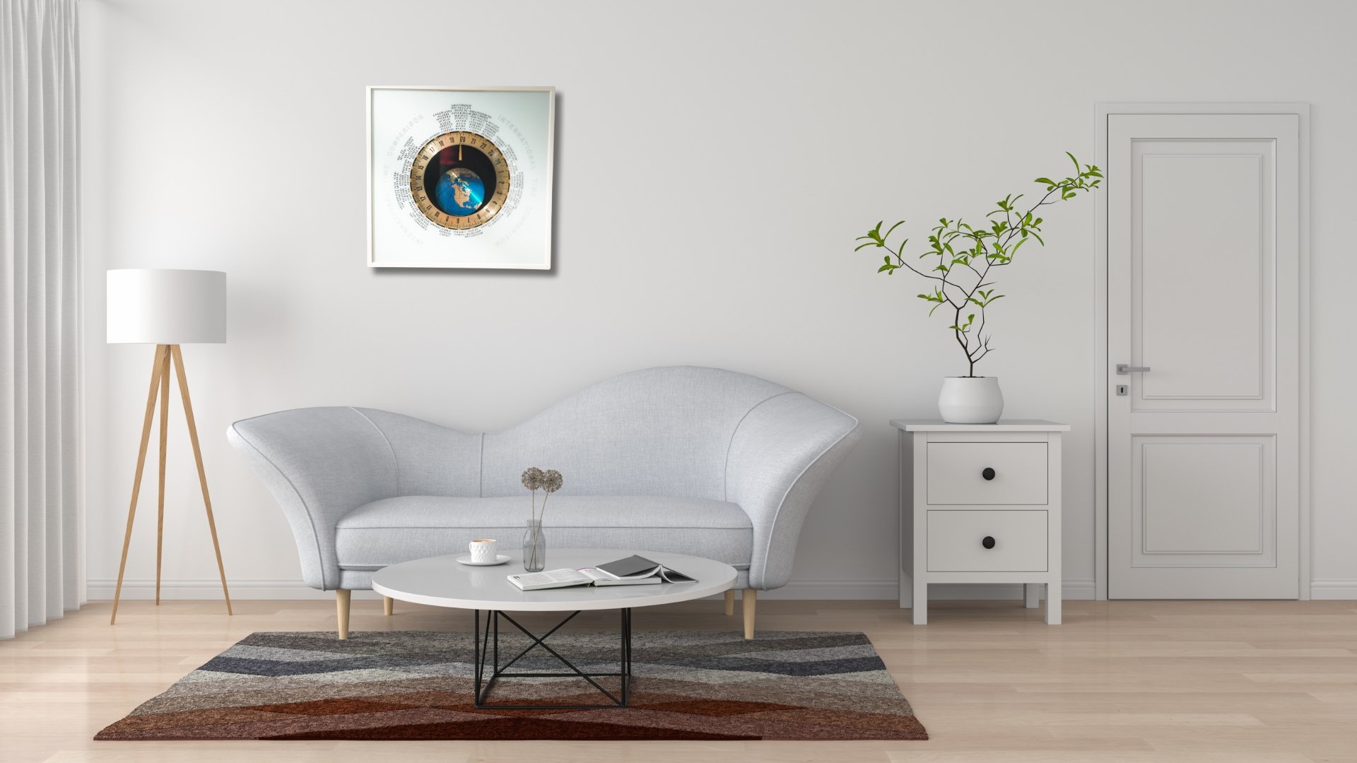 Time Comparison World Clock, 1980s for sale at Pamono