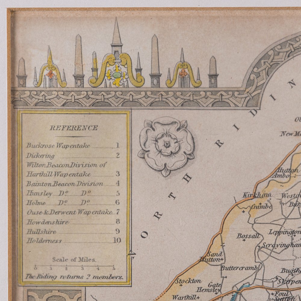 Antique English East Yorkshire Map for sale at Pamono