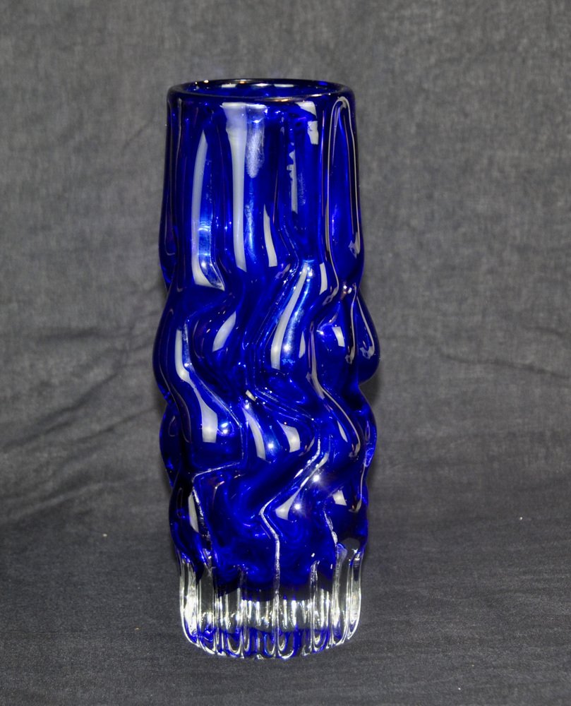 Blue Murano Glass Vase, 1970s for sale at Pamono