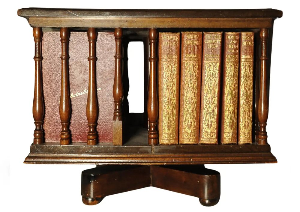 Victorian Handmade Revolving Bookcase for sale at Pamono