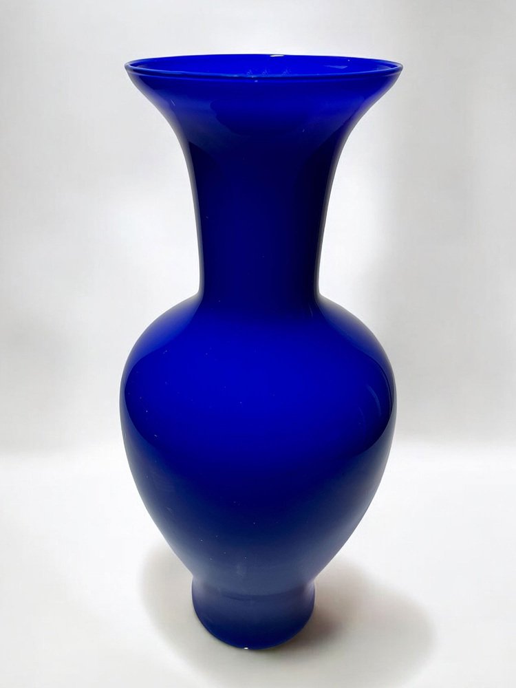 Large Cobalt Blue Murano Glass Vase by Nason Moretti, 1970s for sale at Pamono