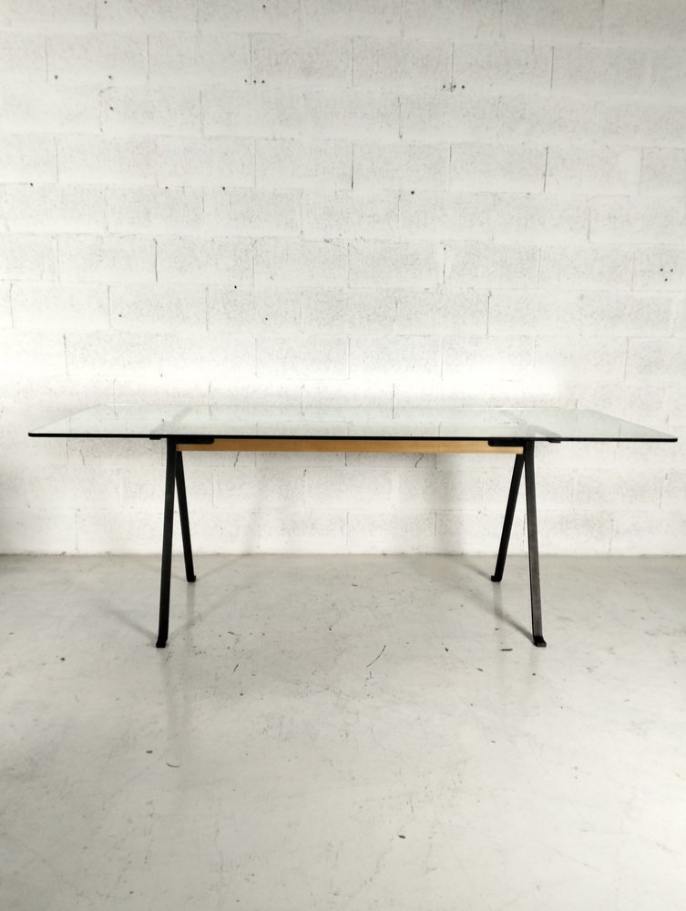Dining Table in Metal and Glass by Enzo Mari for Driade, 1970s for sale ...