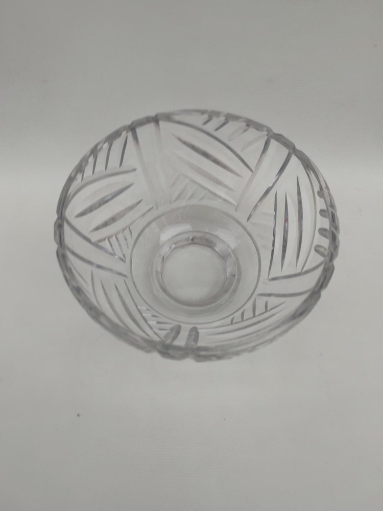 Crystal Lorraine Cross Bowl from Daum Nancy, 1950s for sale at Pamono