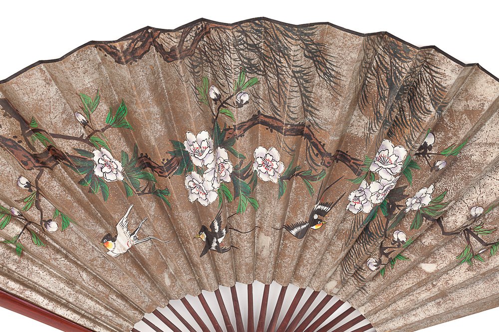 Large Chinese Fan, 1930s for sale at Pamono