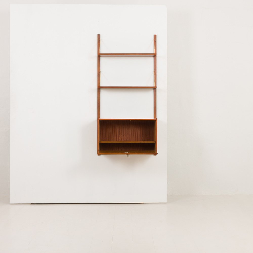 Scandinavian Home Office Upcycled Teak Wall Unit in the style of ...