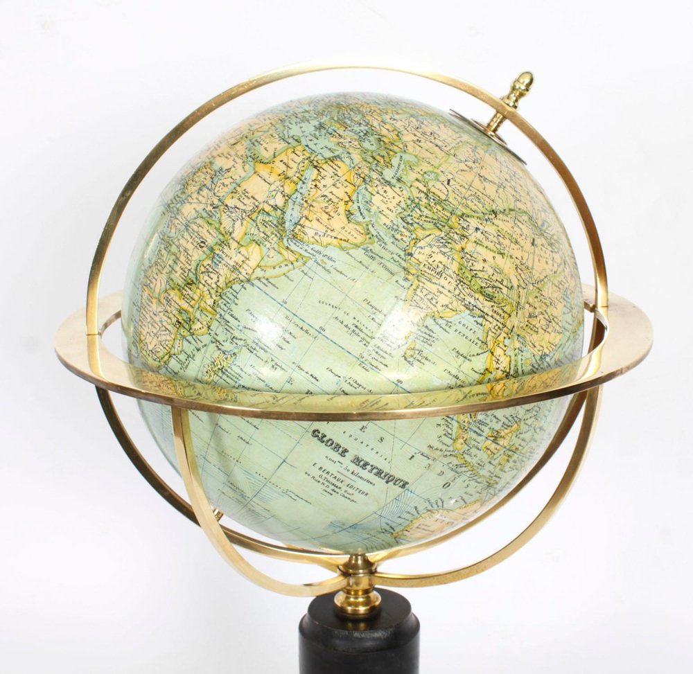 Early 20th Century Metrique Library Globe on Stand by G.Thomas, Paris ...