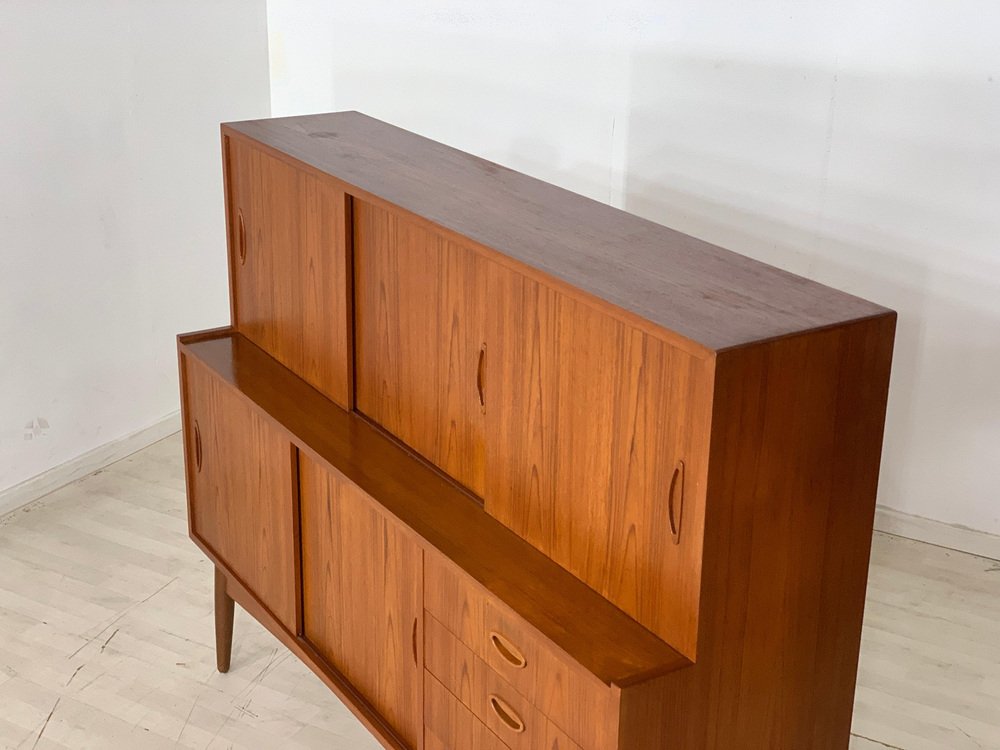Danish Teak Highboard for sale at Pamono
