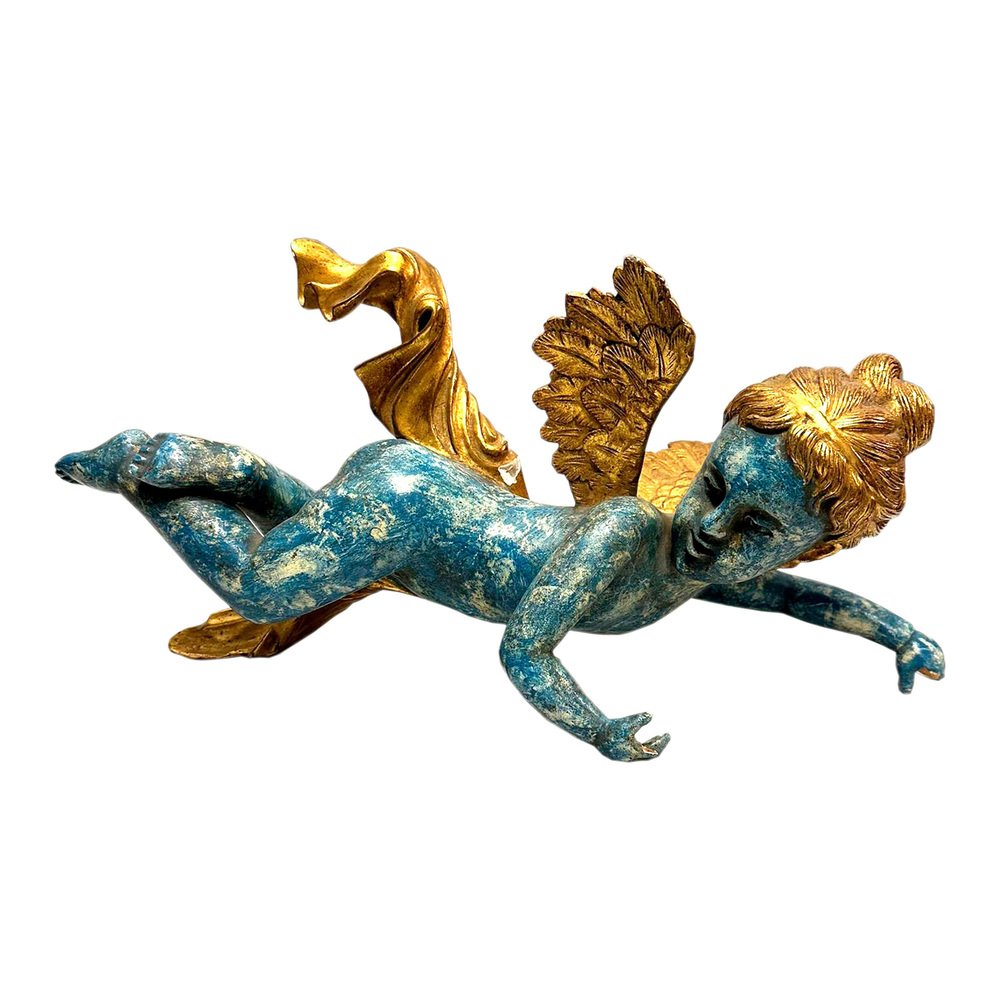 Hand-Carved Cherub Sculptures, 1900, Set of 2 for sale at Pamono