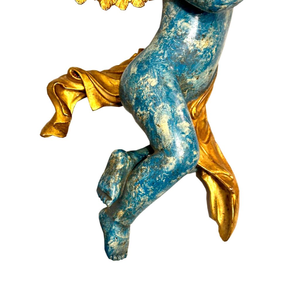 Hand-Carved Cherub Sculptures, 1900, Set of 2 for sale at Pamono