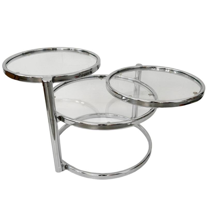 Space Age Chrome Swivel Coffee Table for sale at Pamono