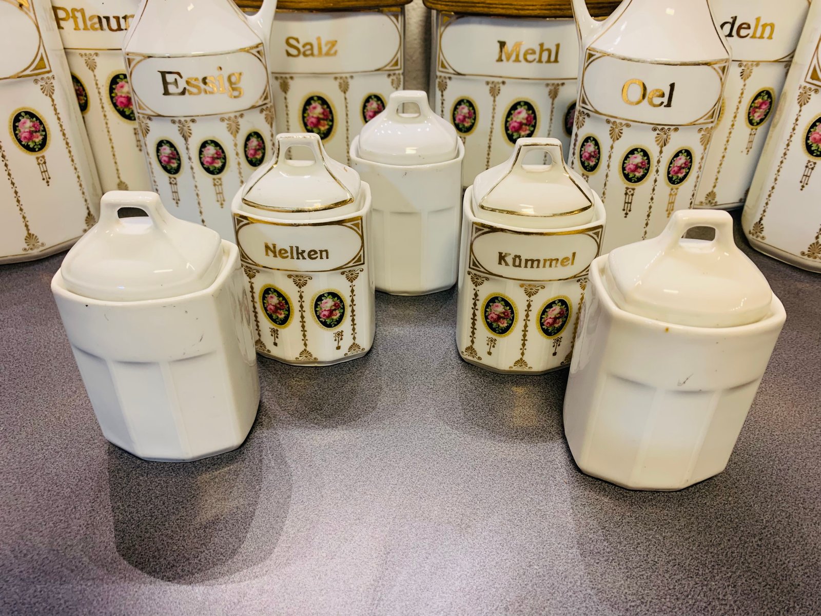 Antique Art Nouveau Kitchen Vessels, 1890s, Set of 15 for sale at Pamono