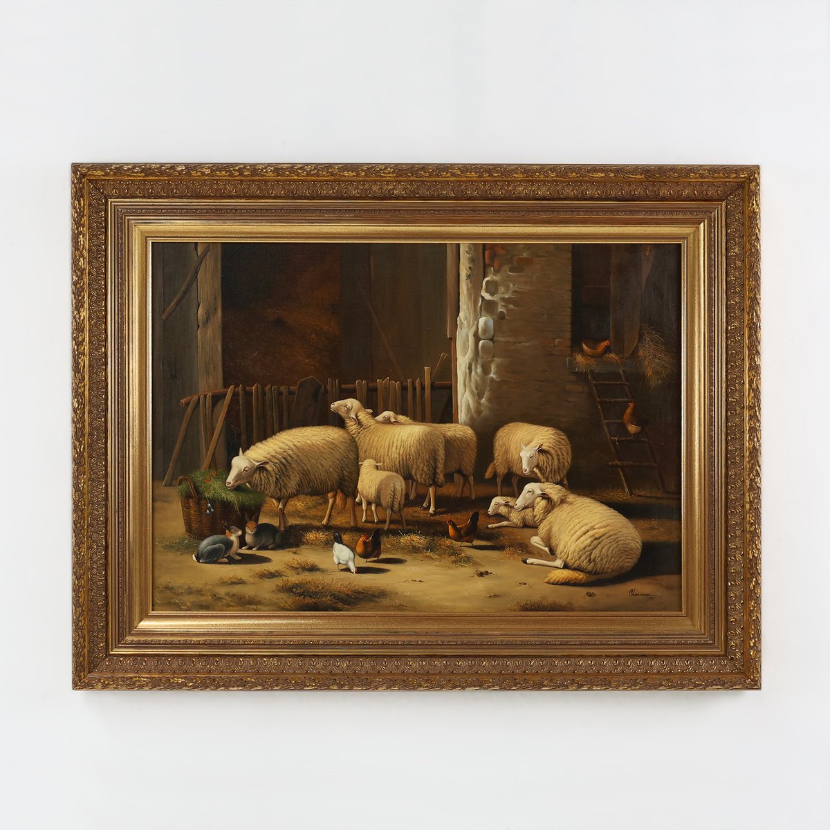 Belgian Artist, Baroque Scene, 1991, Oil on Canvas, Frame for sale at ...