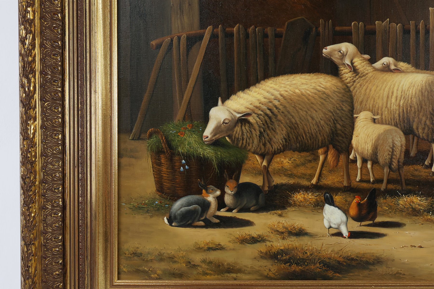 Belgian Artist, Baroque Scene, 1991, Oil on Canvas, Frame for sale at ...