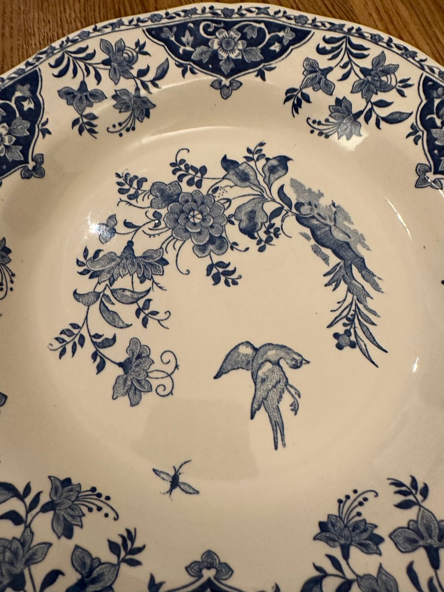 French Dinnerware Set in Blue Delft from Gien, Set of 12 for sale at Pamono