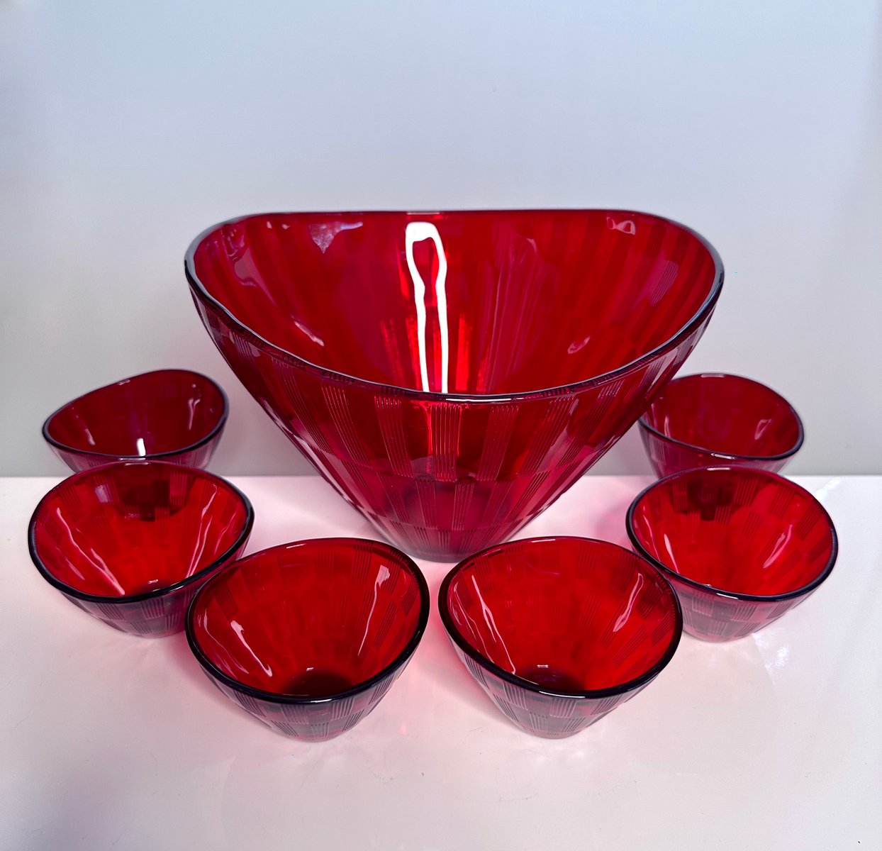 Colored Glass Bowls Model Randi by Lennart Andersson for Gullaskruf ...