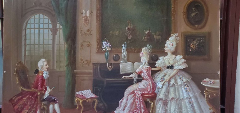 G. Guidi, Nobles in Interior Scenes, 1920s, Oil on Canvas for sale at ...