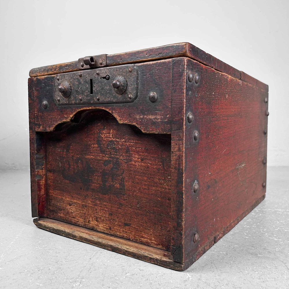 Meiji Wooden Zenibako Temple Offering Box, Japan, 1890s for sale at Pamono