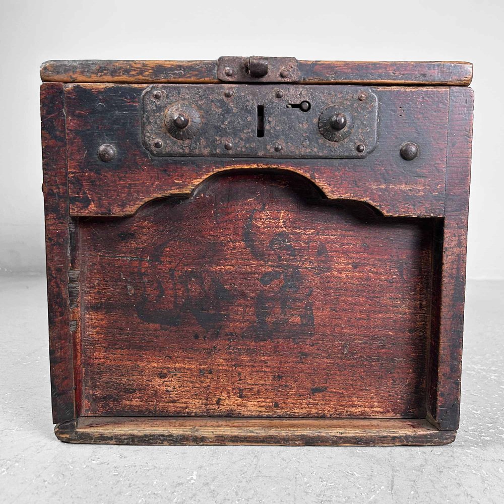 Meiji Wooden Zenibako Temple Offering Box, Japan, 1890s for sale at Pamono
