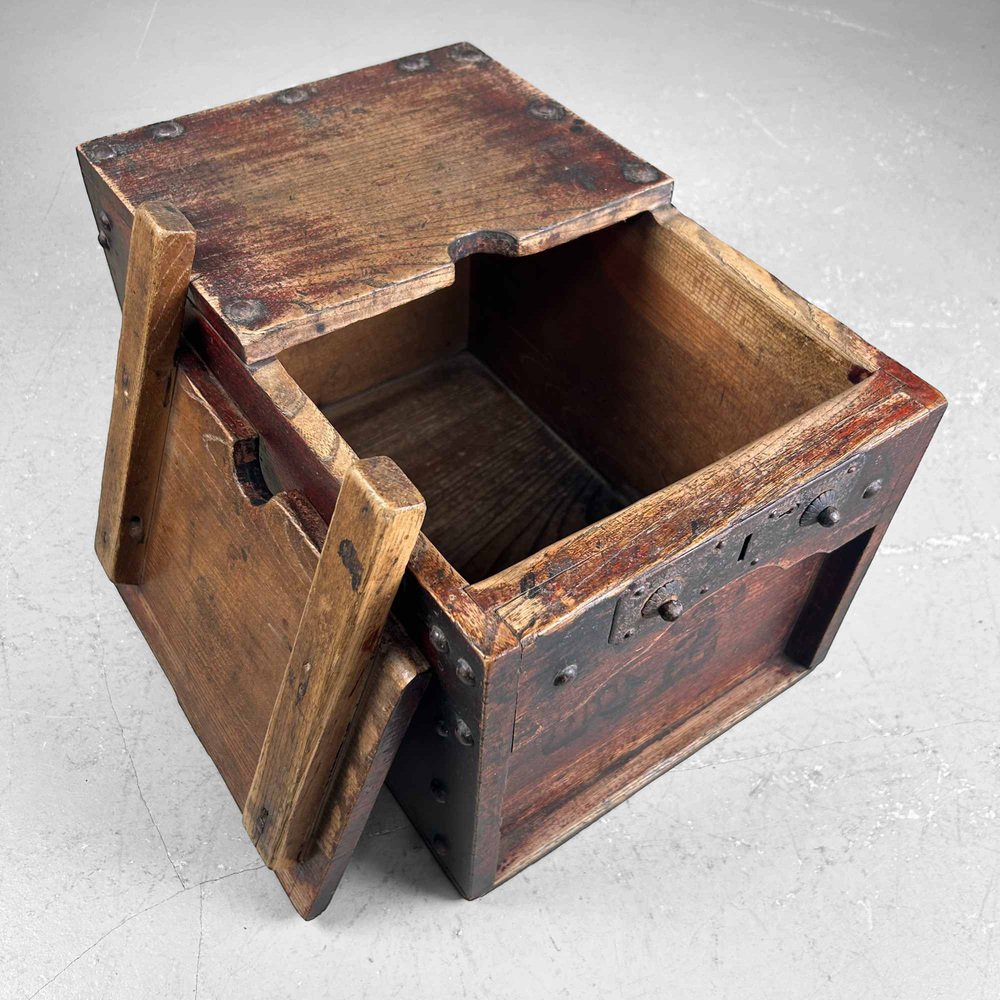 Meiji Wooden Zenibako Temple Offering Box, Japan, 1890s for sale at Pamono