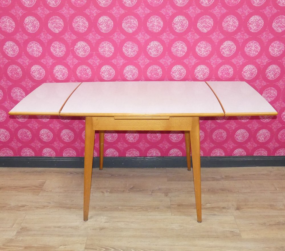 Extendable Wood/Formica Kitchen Table, 1950s for sale at Pamono