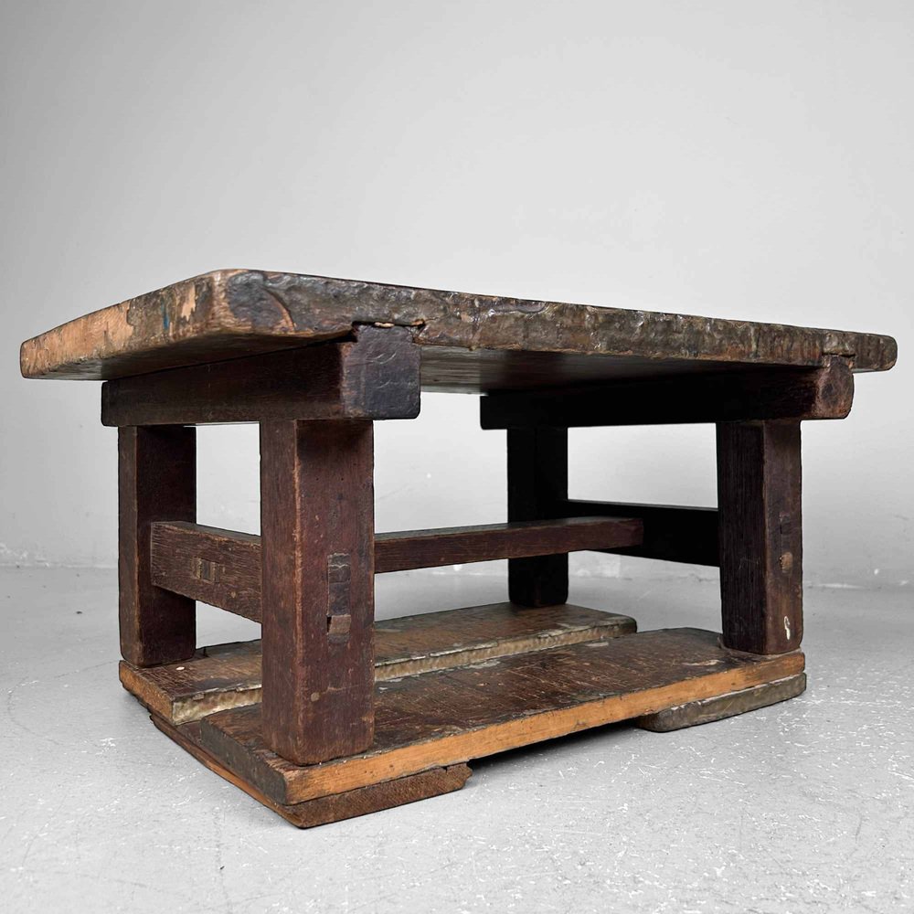 Antique Japanese Craftsmans Table, 1920s for sale at Pamono