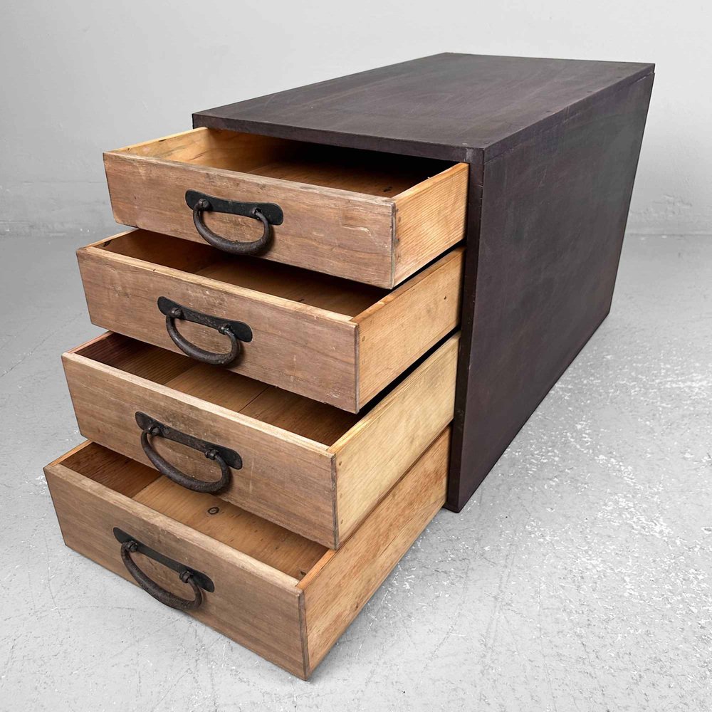 Antique Wooden Archive Drawer Cabinet, 1890s for sale at Pamono