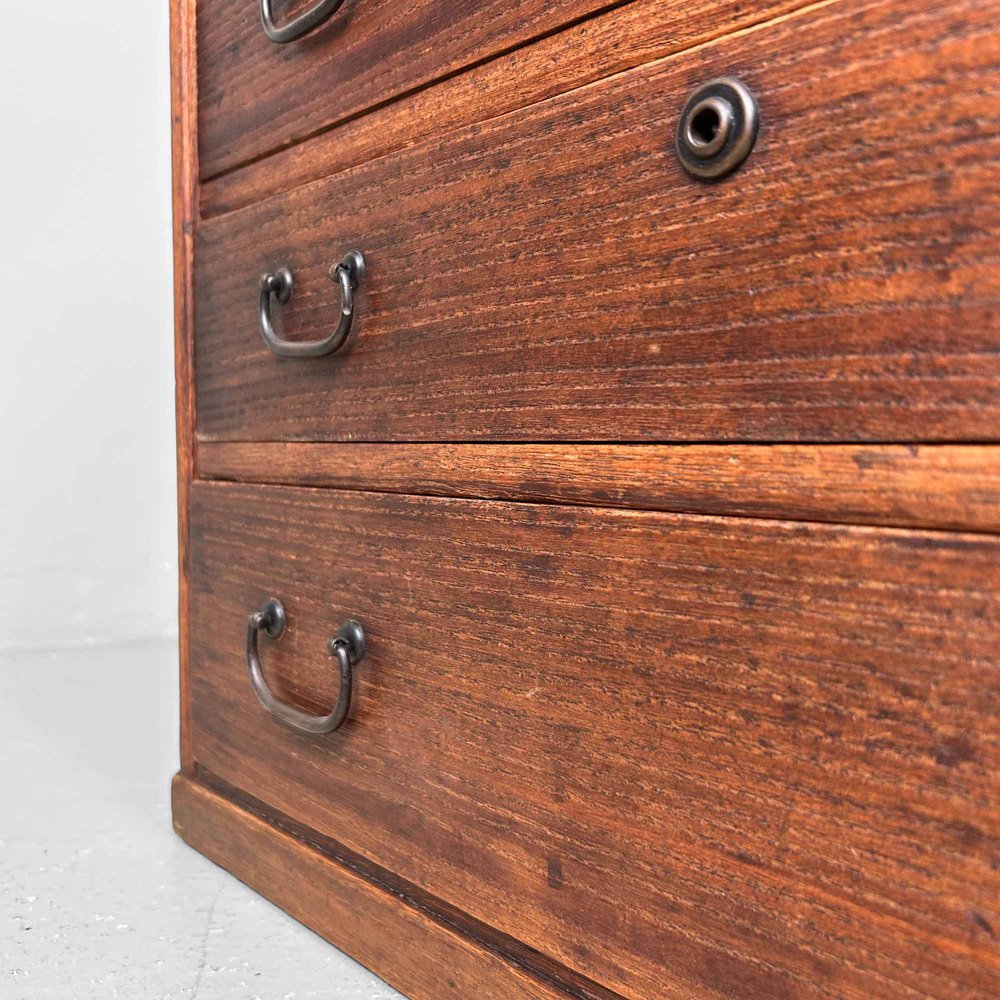 Japanese Tansu Traditional Chest of Drawers, 1890s for sale at Pamono