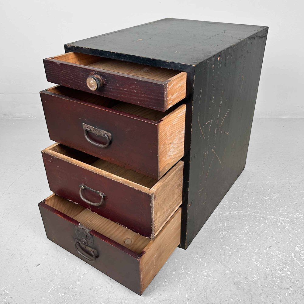 Antique Wooden Archive Drawer Cabinet, 1920s for sale at Pamono