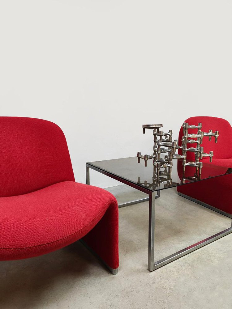 Set of Vintage Alky Lounge Chairs by Giancarlo Piretti for Artifort ...