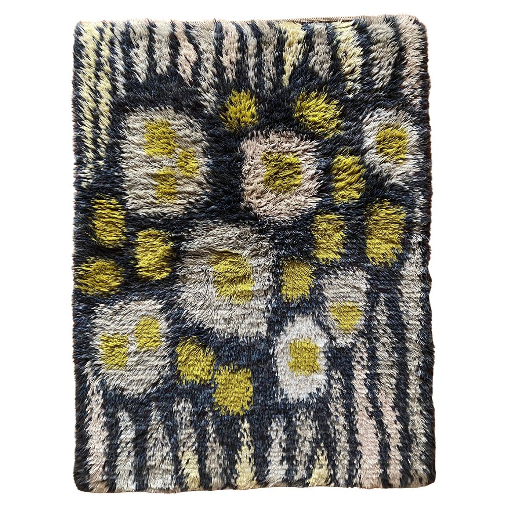 Mid-Century Modern Wool Rya Rug, 1960s for sale at Pamono
