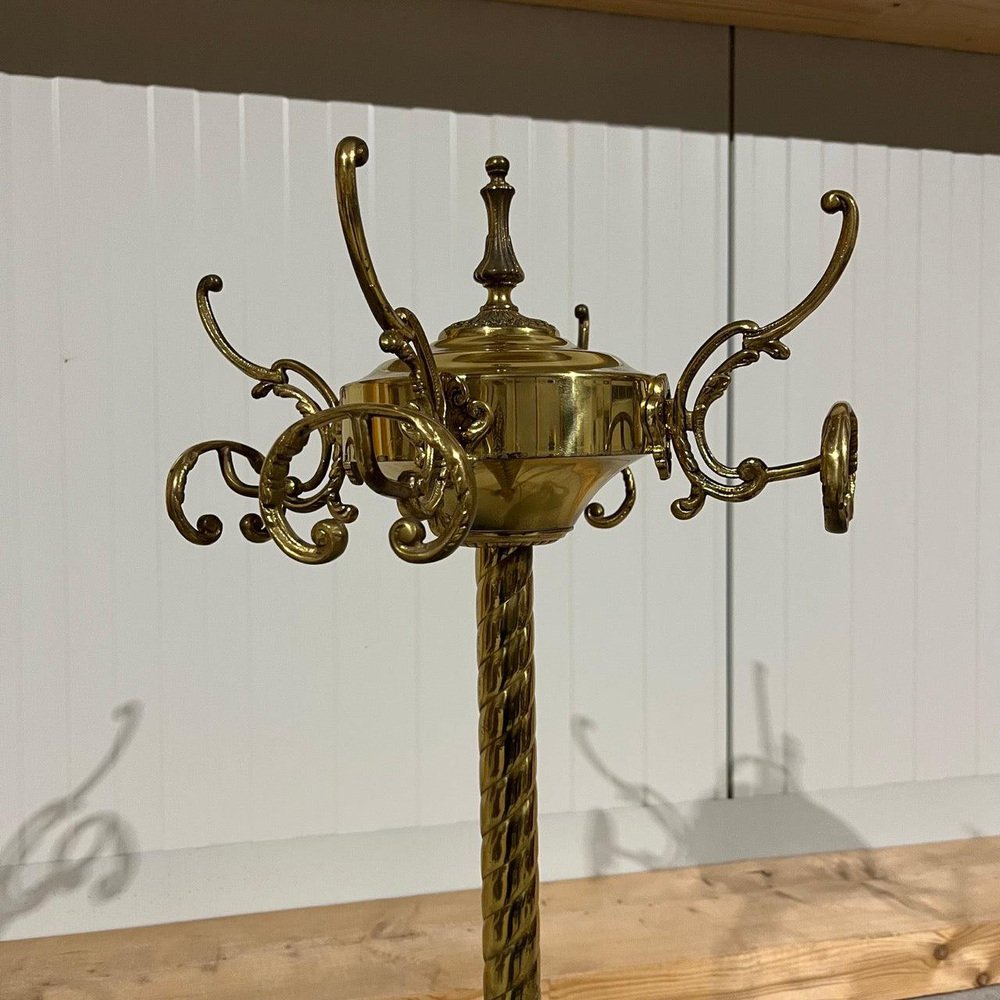Freestanding Brass Coat Rack, 1960 for sale at Pamono