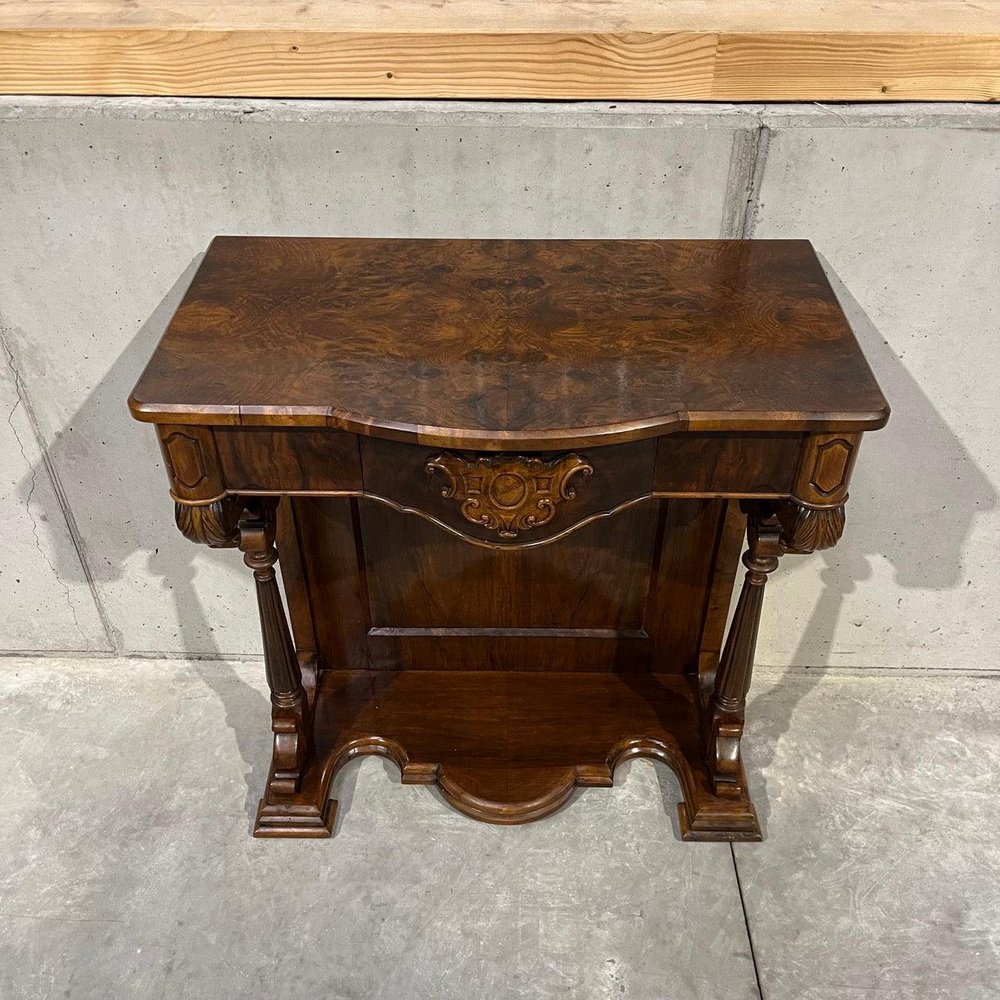 Antique Louis Philippe Console Table in Walnut for sale at Pamono