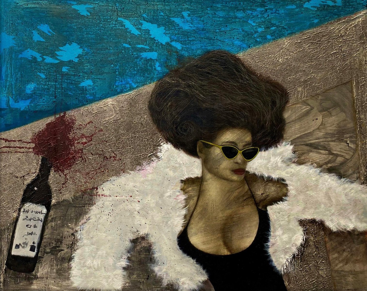 Keti Bubunauri, Drink with Me, 2024, Oil & Acrylic on Canvas for sale at Pamono