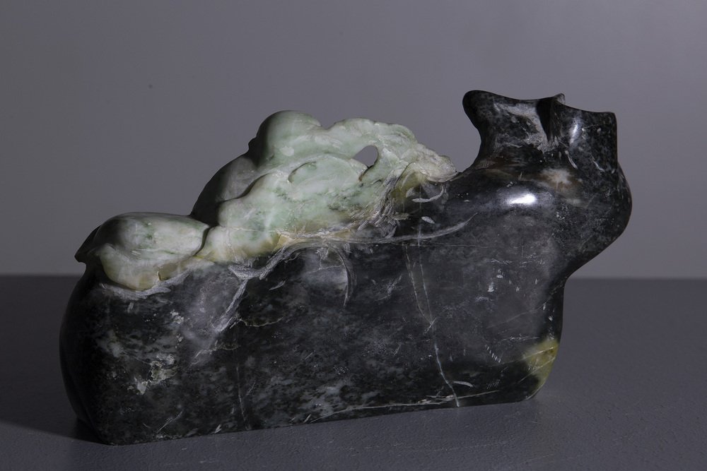 Jade Buddha Sculpture with Sack, 1900 for sale at Pamono