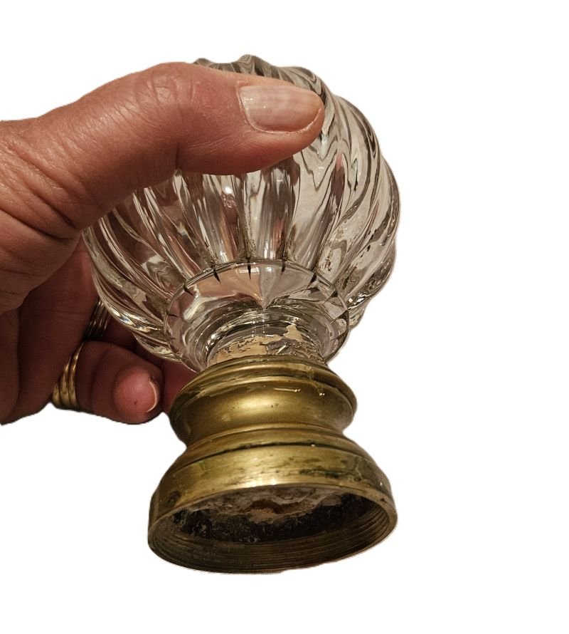 Antique Crystal and Bronze Stair Ball from Baccarat for sale at Pamono