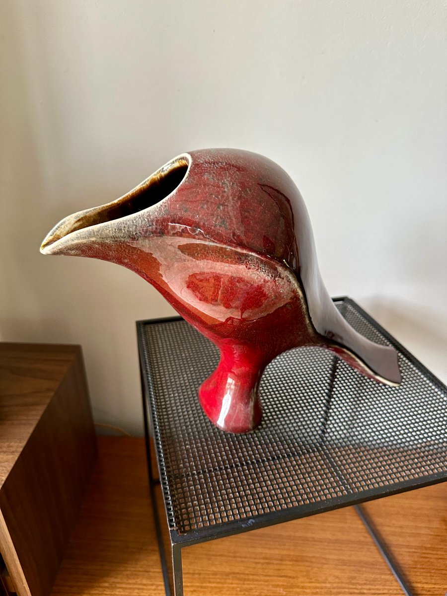 Maxime Fillon, Stylized Bird Sculpture, 1950s, Ceramic for sale at Pamono