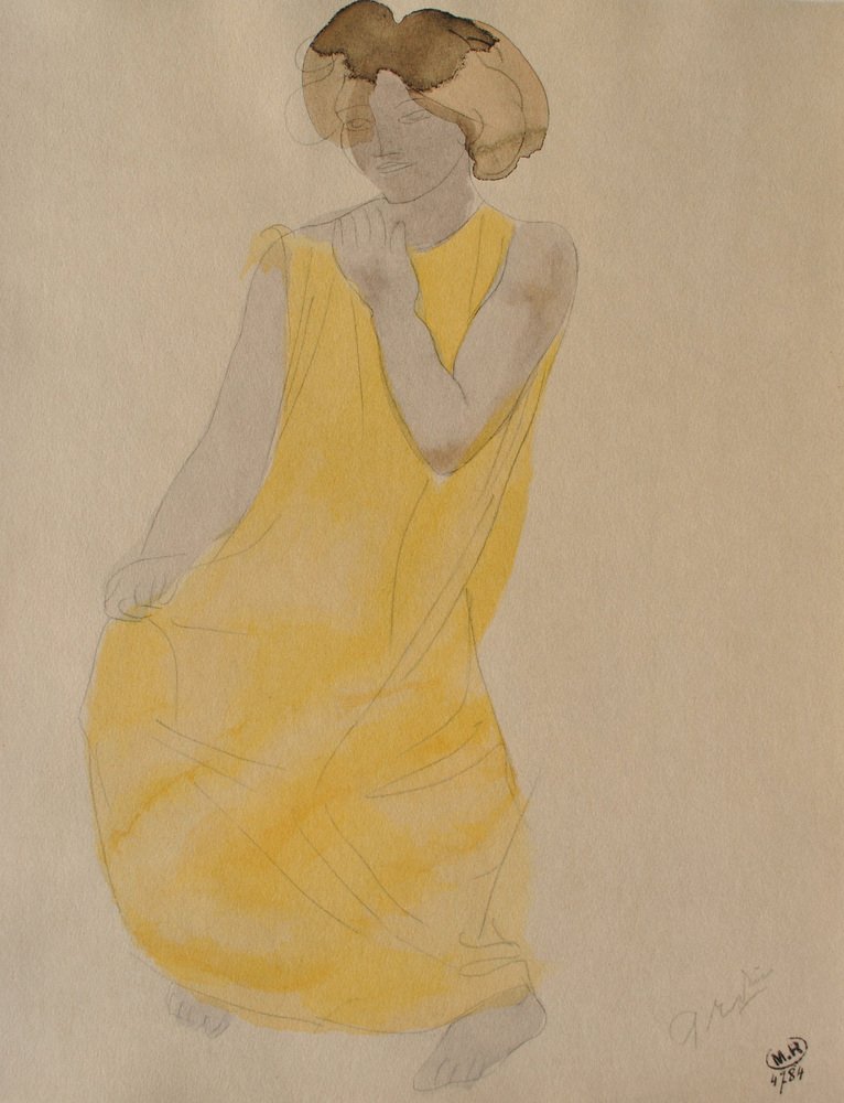Auguste Rodin, Woman in a Yellow Dress, Engraving for sale at Pamono