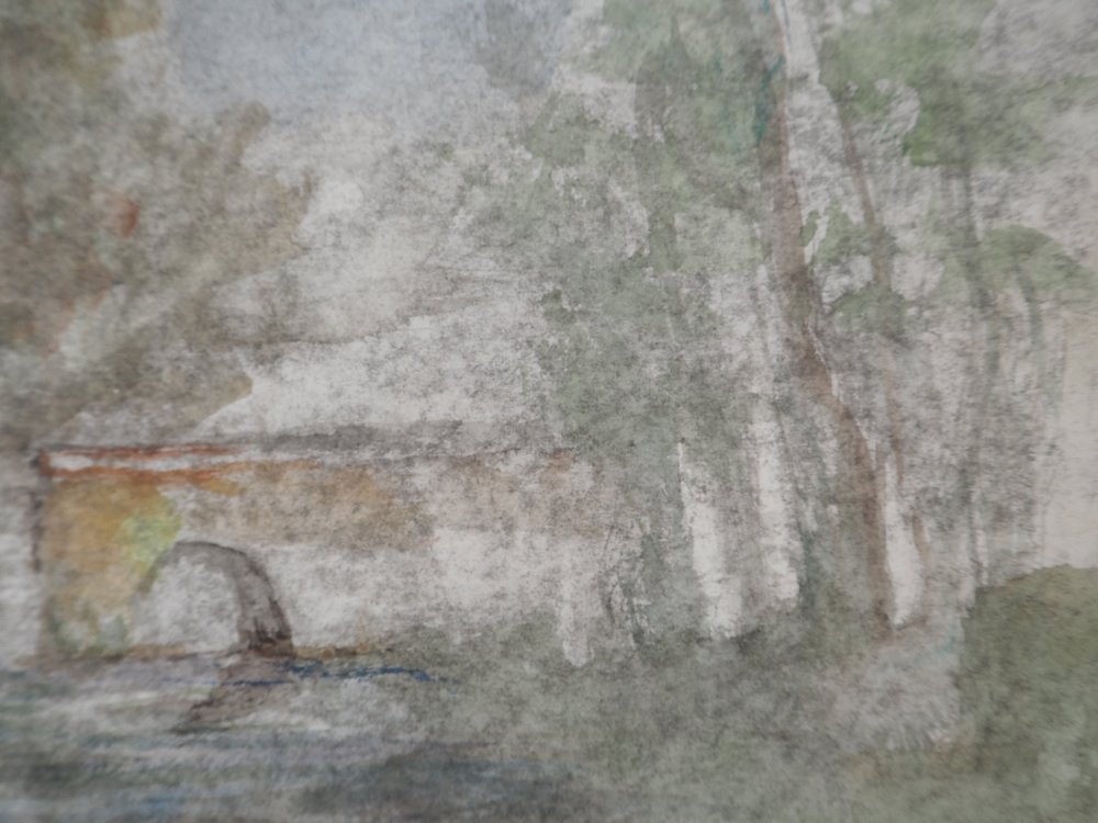 Gilbert Pastor, Arched Bridge Under the Fog, Original Watercolor for ...