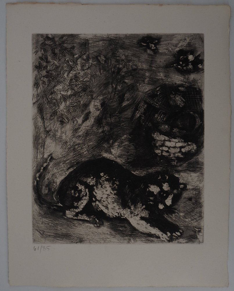 Marc Chagall, The Cat and the Two Sparrows, Original Engraving for sale ...