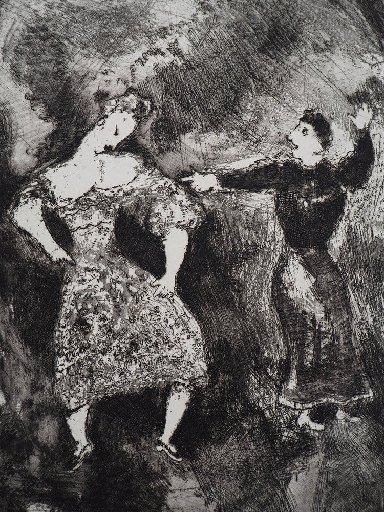 Marc Chagall, Dancers, Original Engraving for sale at Pamono