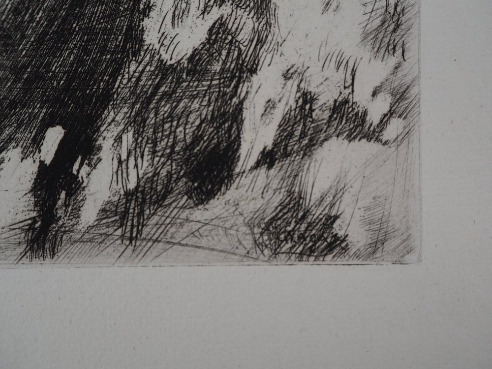 Marc Chagall, Two Dogs in the Garden, Original Engraving for sale at Pamono