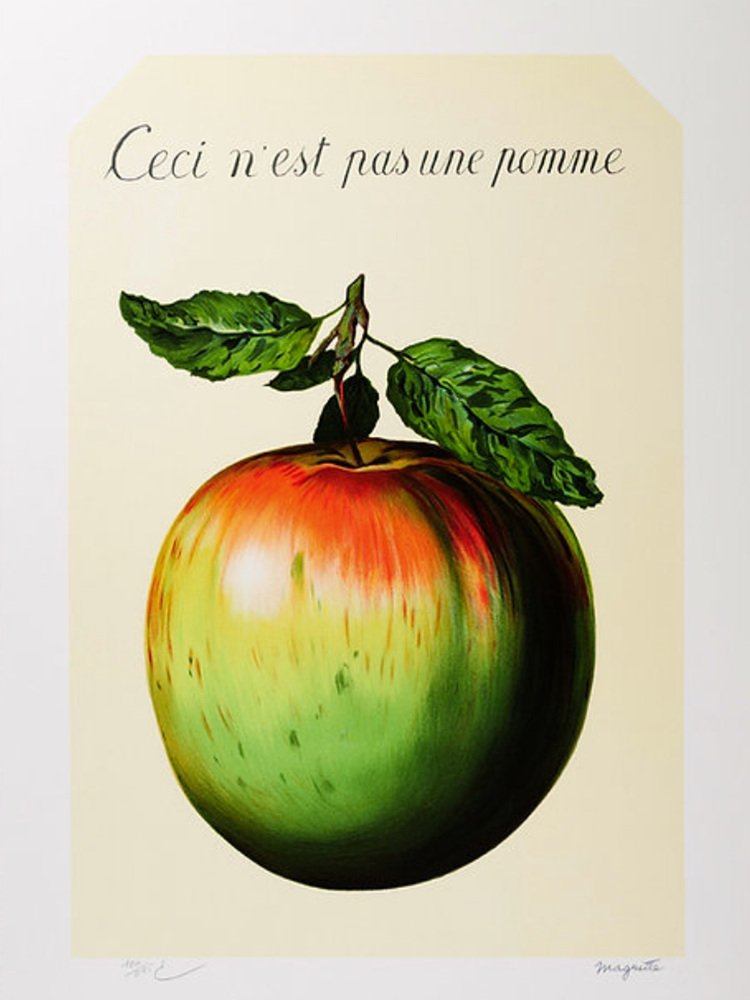 René Magritte, This Is Not an Apple, Lithograph for sale at Pamono