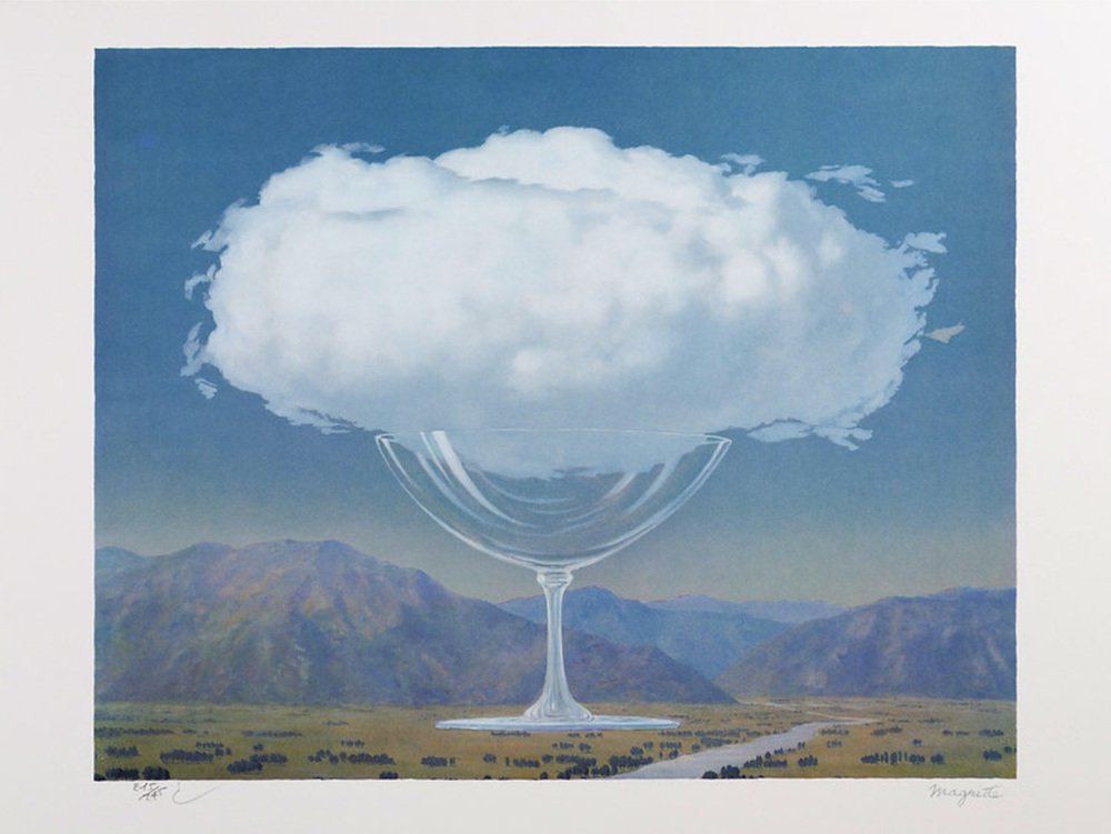 René Magritte, The Sensitive Cord, Lithograph for sale at Pamono