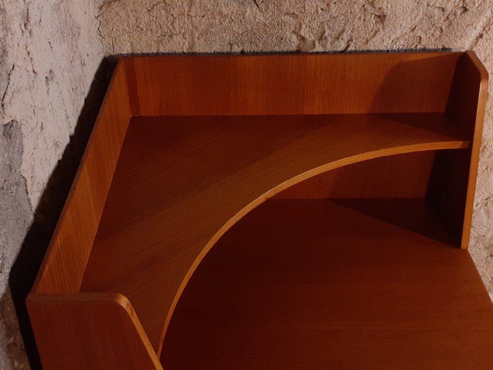 Mid-Century Scandinavian Teak Corner Table from Svane Combina, 1960s ...