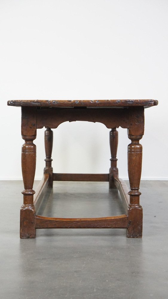 Large 17th Century English Oak Refectory Dining Table for sale at Pamono