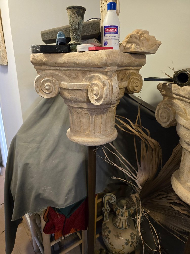 Romanesque Decorative Capitals in Terracotta, 1950s for sale at Pamono