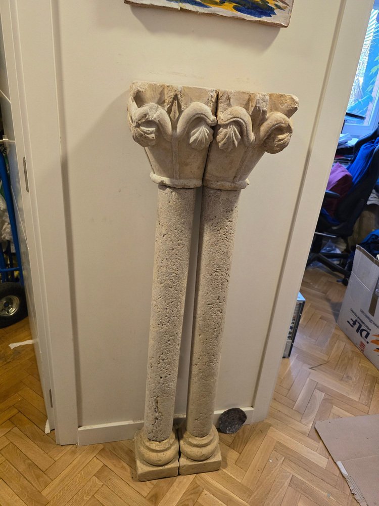 Romanesque Decorative Columns in Terracotta, 1950s for sale at Pamono