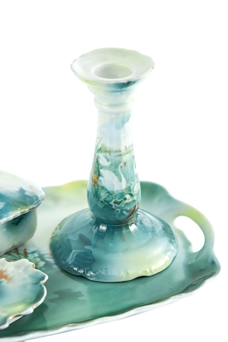 Antique Dressing Table Set, 1905, Set of 5 for sale at Pamono