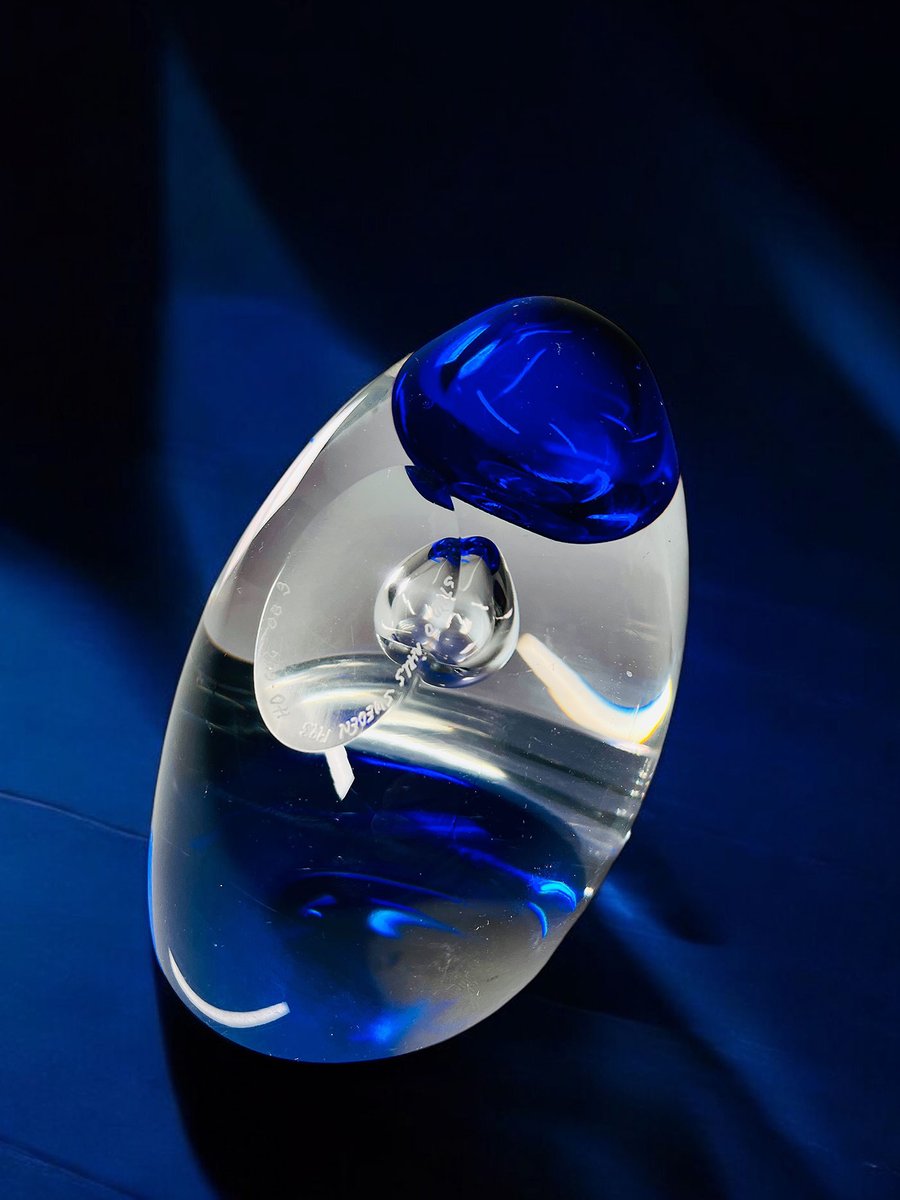Glass Paperweight from Studio Åhus, Sweden, 1993 for sale at Pamono