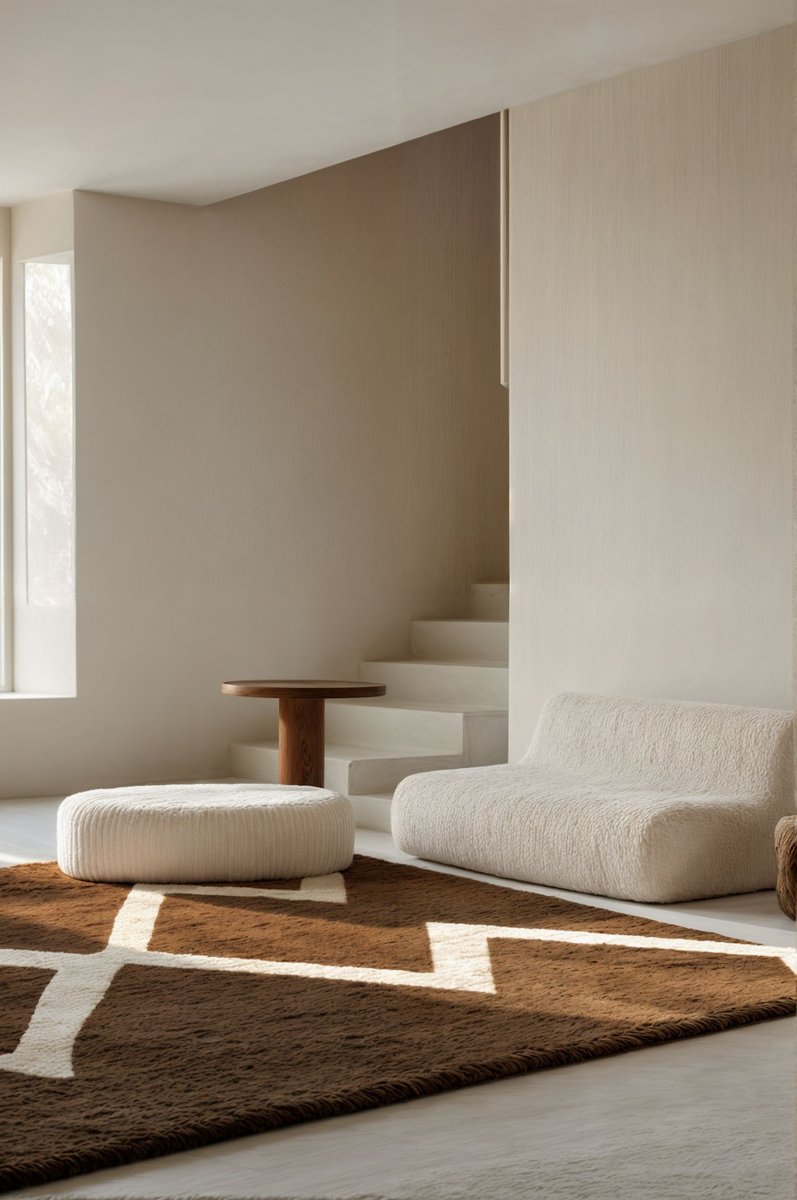 Cinnamon Modern Rectangular Rug by Tapis Studio for Hommés Studio for ...